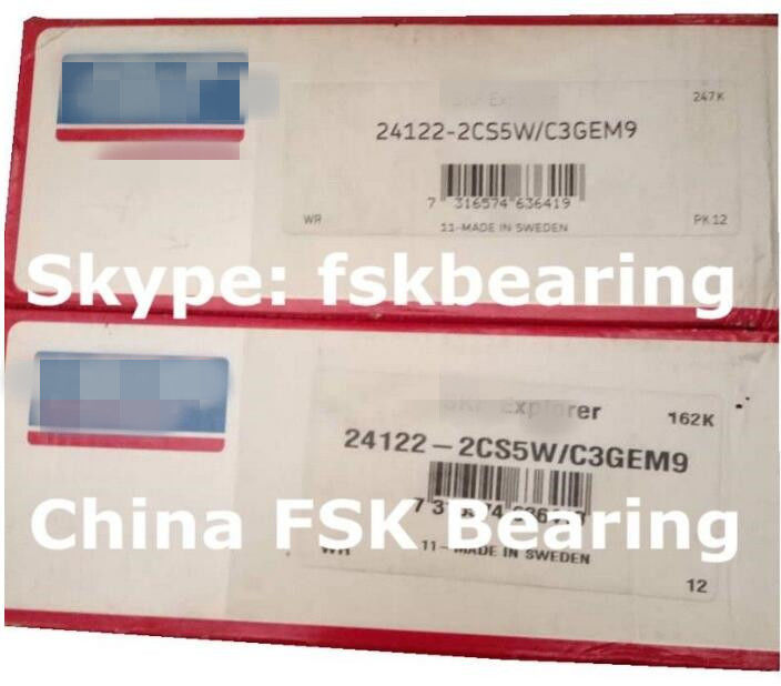 Chome Steel Double Side Rubber Sealed Bearings For Elevator 24122-2CS5 ...