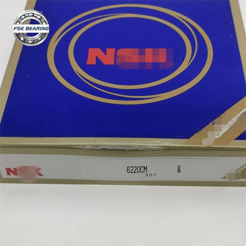 Open Type 6220CM 6220 Single Row Deep Groove Ball Bearing 100*180*34 mm Steel Cage