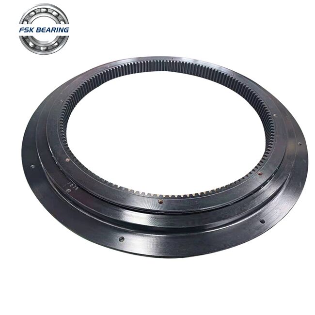 Single Row Lightweight Internal Gear Four Point Contact Slewing Bearing ...