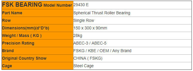 Heavy Duty 29430 E 9039430M Spherical Thrust Roller Bearing Heavy ...