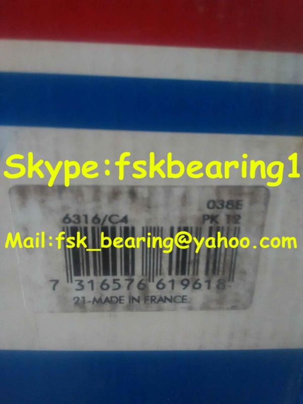 6316 / C4 Deep Groove Ball Bearing Open Ball Bearings Single Row
