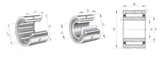 Single Direction NK30/20 Needle Roller Bearings without Inner Ring