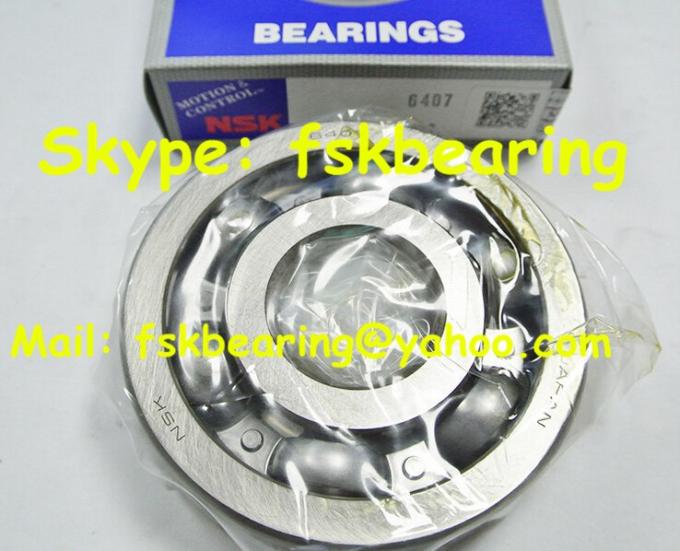 High Temperature 6407 NSK Single Row Ball Bearings 35 × 100 × 25mm