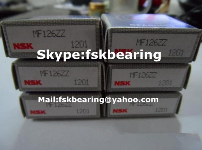 Miniature MF126ZZ Flange Deep Groove Ball Bearing Chrome Steel ...