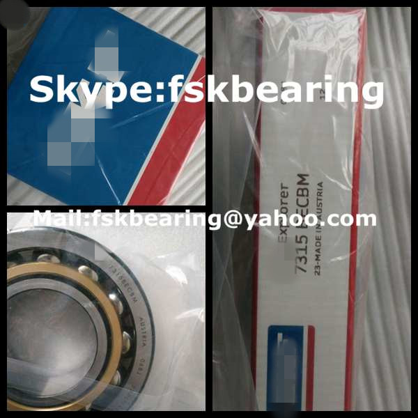 Brass Cage 7315 BECBM Single Row Angular Contact Ball Bearing