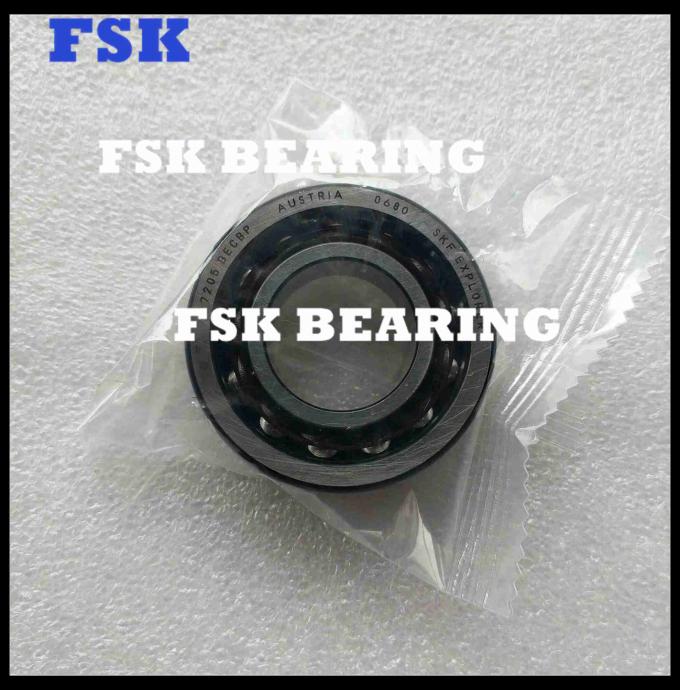 High Precision 7205 BECBP Angular Contact Ball Bearing Single Row Nylon ...