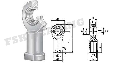 SA 20 ES SA5ES SA17ES Rod End Bearing External Thread Heavy Load Capacity