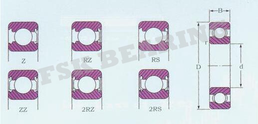 Thickened 62210 2RS , 62211 2RS Deep Groove Ball Bearings Special ...
