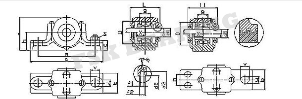 Heavy Duty SN513 , SN514 , SN515 Plummer Block Housing Split Housing ...