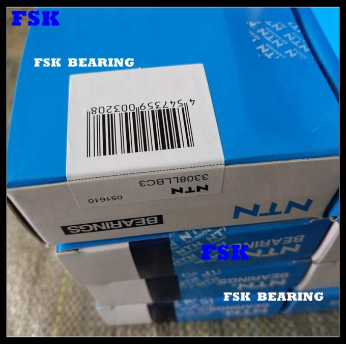 Sealed 3308 2RS , 3308LLB / C3 Angular Contact Ball Bearing Double Row , P5