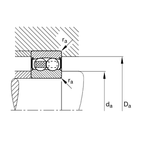 Double Row 2212 2RS , 2213 2RS Self Aligning Ball Bearing Lip Seals On ...