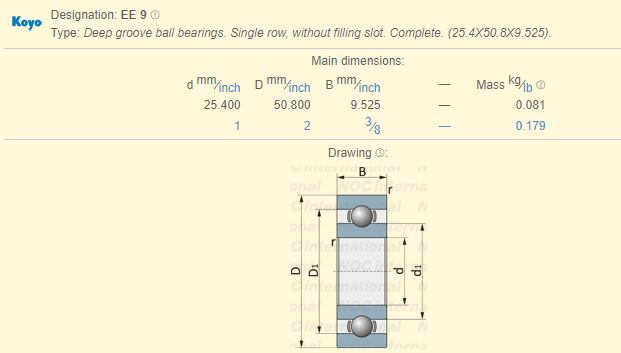 Single Row EE6 / EE8 / EE9 Mini Size Deep Groove Ball Bearing , EE ...