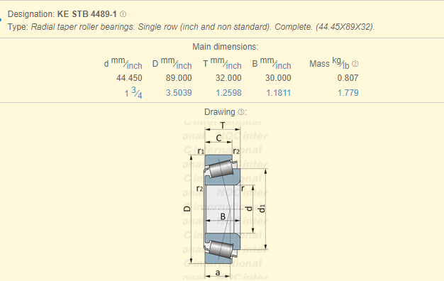 Radial Load STB 4489-1 - 4489 Automobile Gearbox Bearings Taper Roller ...