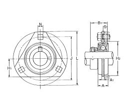 PFT206 Pressed Pillow Block Bearings Housing Stainless Steel