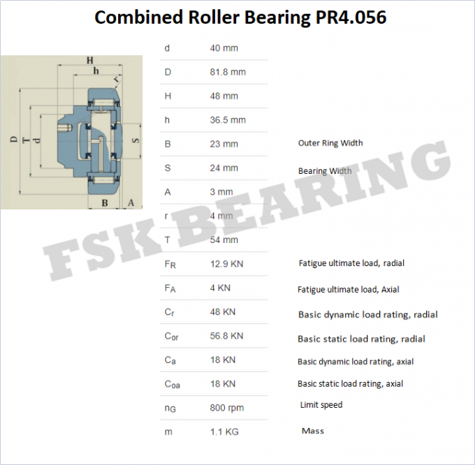 Welded PR4.056 Combined Roller Bearing High Temperature High Precision