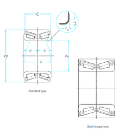Double Row JRM4068.2Z Tapered Roller Bearing 40×68×42mm Automobile ...