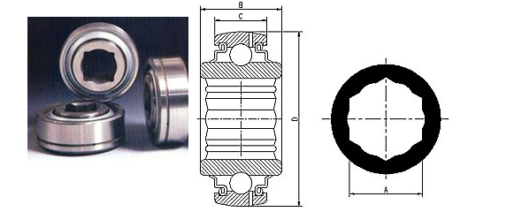 Double Row F-110390 5204KP2 203KRR2 Round Hole Deep Groove Ball Bearing ...